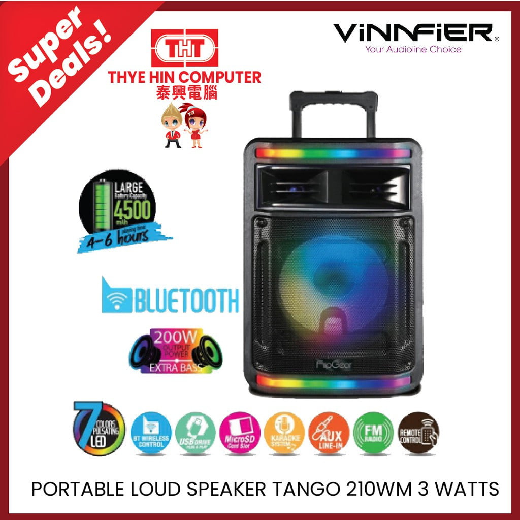 VINNFIER FlipGear Tango 210 wm Bluetooth Rechargeable Portable Speaker ...