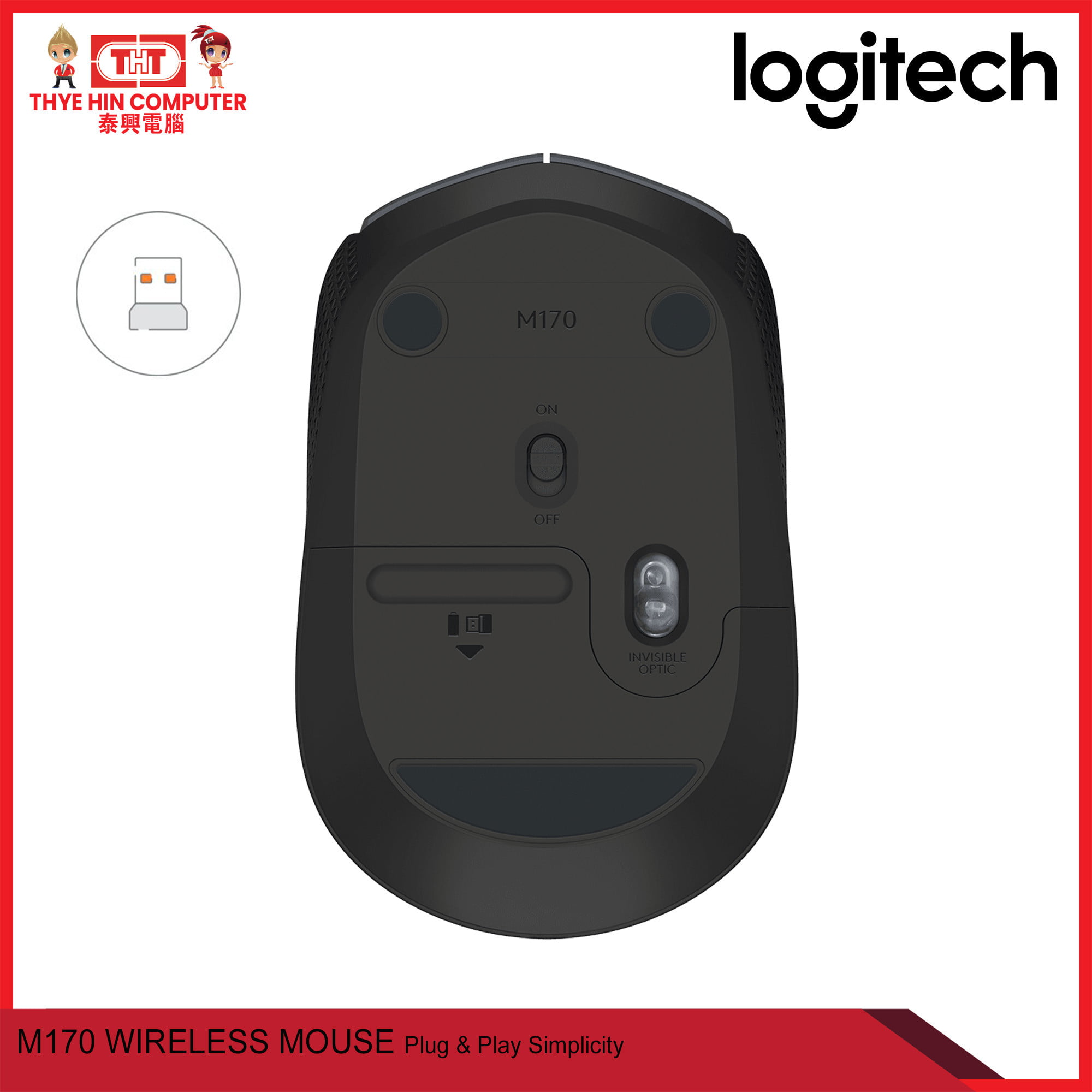 Logitech M170 Wireless Mouse - thyehincomputer.com.my