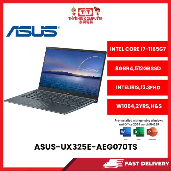 Asus UX325E-AEG070TS 13.3'' FHD Laptop Pine Grey ( CORE I7-1165G7, 8GB ...