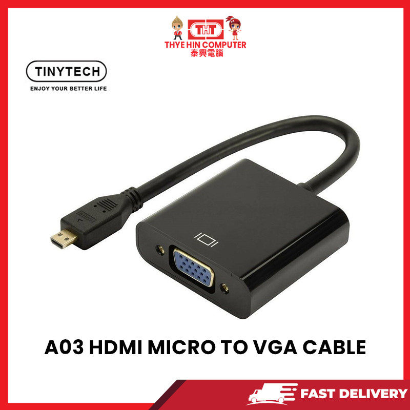 A03 HDMI MICRO TO VGA CABLE [SBN:Yes NILAI:No MELAKA:No] | Thye Hin ...