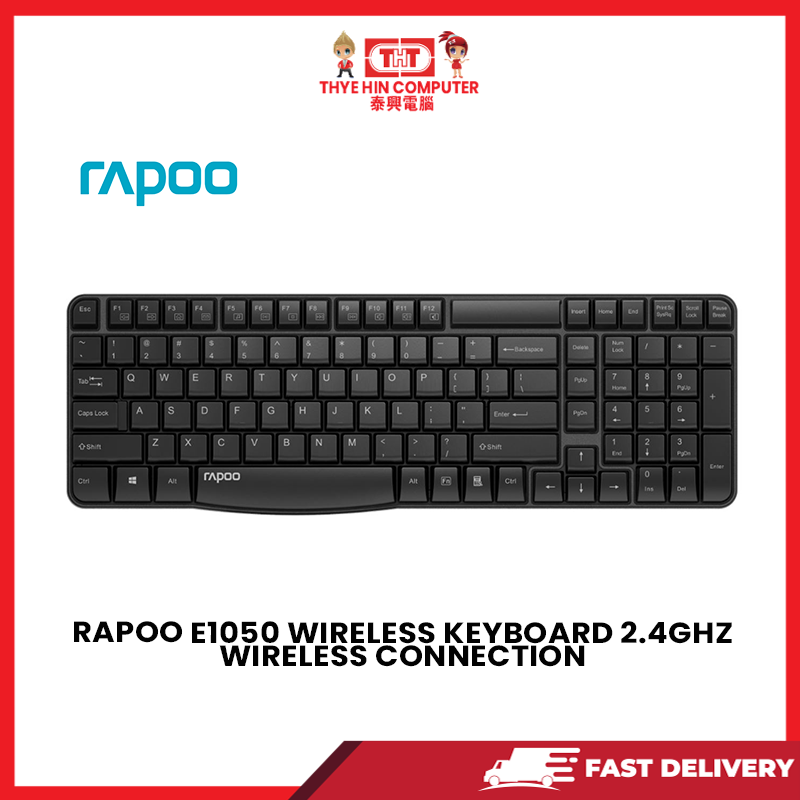 RAPOO E1050 WIRELESS KEYBOARD 2.4GHZ WIRELESS CONNECTION [SBN:Yes NILAI ...