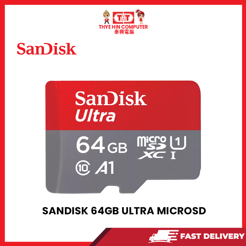 SANDISK 64GB ULTRA MICROSD UHS-I-C10-U1-AI-98/150MB [SBN:No NILAI:Yes ...