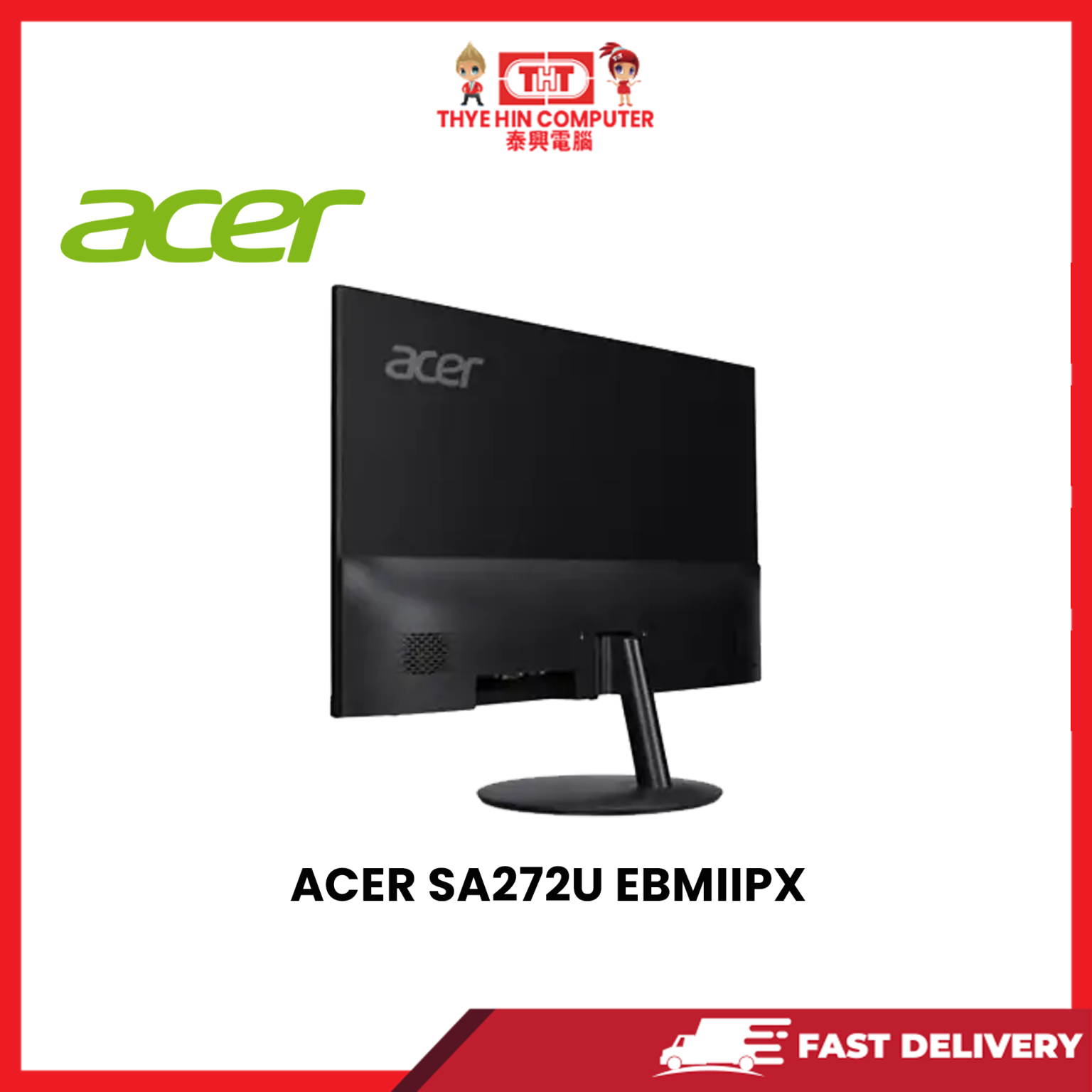 ACER SA272U EBMIIPX,27H LED BLACK 250NITS HDMI DIS MONITER [SBN:NO NILAI:NO MELAKA:NO HPS:NO ...
