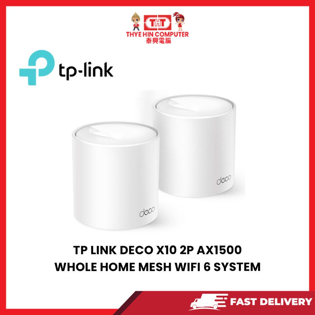 TP LINK DECO X10 2P AX1500 WHOLE HOME MESH WIFI 6 SYSTEM [SBN:NO NILAI ...
