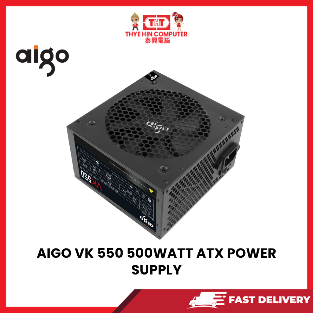 AIGO VK 550 500WATT ATX POWER SUPPLY [SBN:NO NILAI:YES MELAKA:NO HPS:NO] | Thye Hin Computer