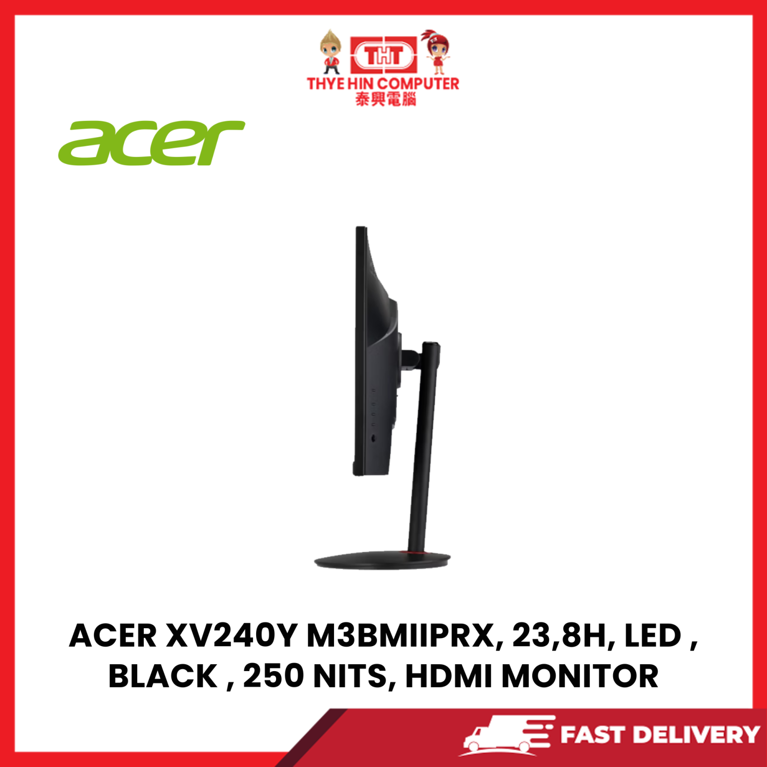 ACER XV240Y M3BMIIPRX, 23,8H, LED , BLACK , 250 NITS, HDMI MONITOR [SBN ...
