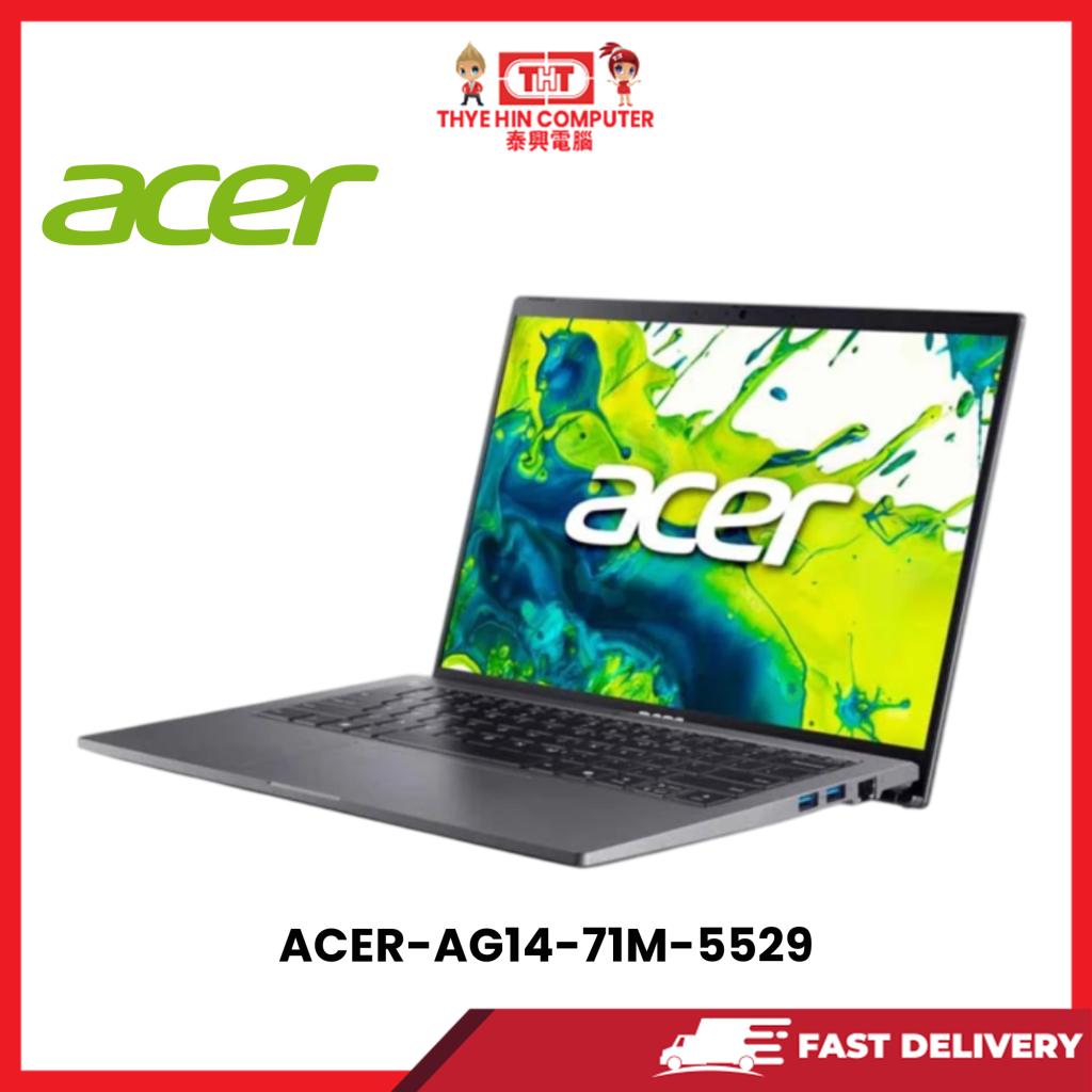 ACER-AG14-71M-5529-GREY-INTELCORE5-125H,16GBR5,512GBSSD,INTELUHD,14"IPS ...